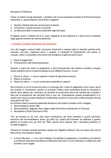 Approfondimenti Storia Eco Docsity