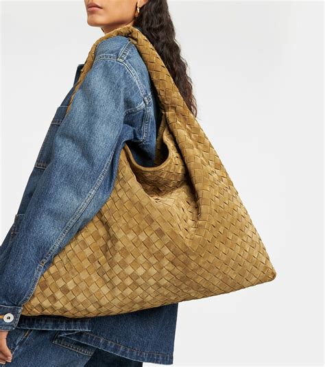 Bottega Veneta Hop Large Leather Tote Bag Bottega Veneta