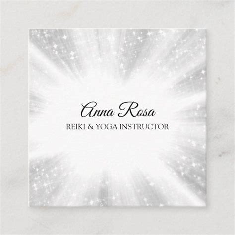 Reiki Energy Healing Rays Light Worker Square Business Card Zazzle