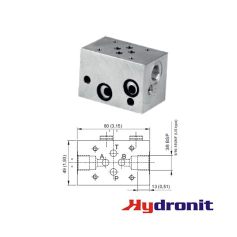 Cetop 3 Series Block 38 Bsp Lateral Ports