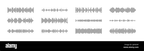 Podcast Sound Waves Set Waveform Pattern For Music Player Podcast
