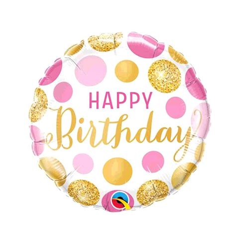 BALLON ALU HAPPY BIRTHDAY PINK GOLD DIAMETRE CM Ouest Fetes