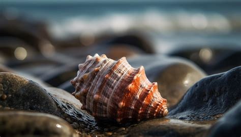 Premium Ai Image Colorful Seashell Collection Showcases Beauty In