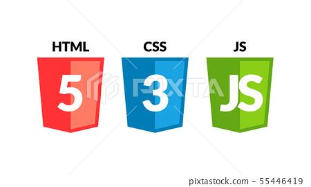 Html Css Js Icon Set Web Development Logo Stock Illustration Pixta