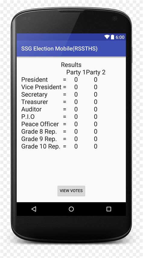 I Am Creating A Voting App For Our School And I Need Android Phone Png No Copyright