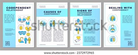2d Codependent Relationship Blue Brochure Template Stock Vector Royalty Free 2372972965