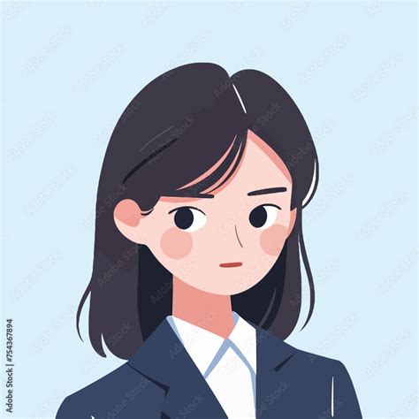 여자 회사원 일러스트 Stock Vektorgrafik Adobe Stock