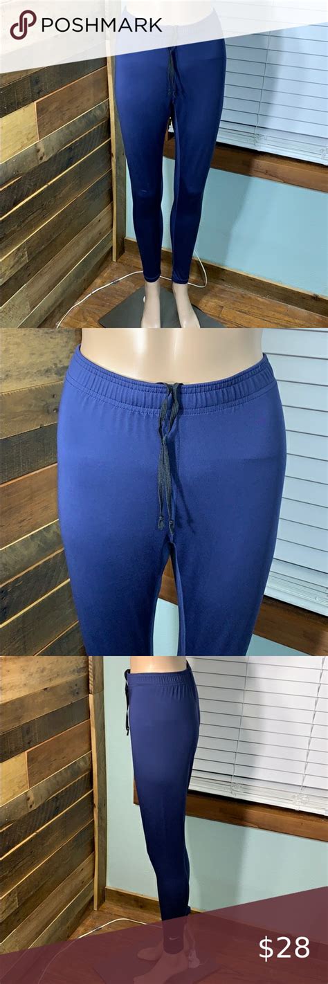 Nike Dri Fit Navy Blue Running Tights Large EUC Blue Running Tights Running Tights Tights