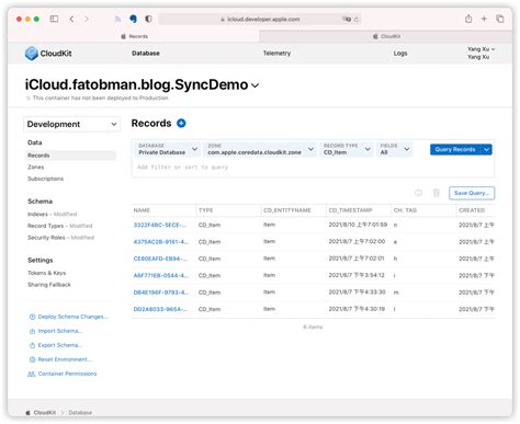 core data with cloudkit exploring the cloudkit dashboard