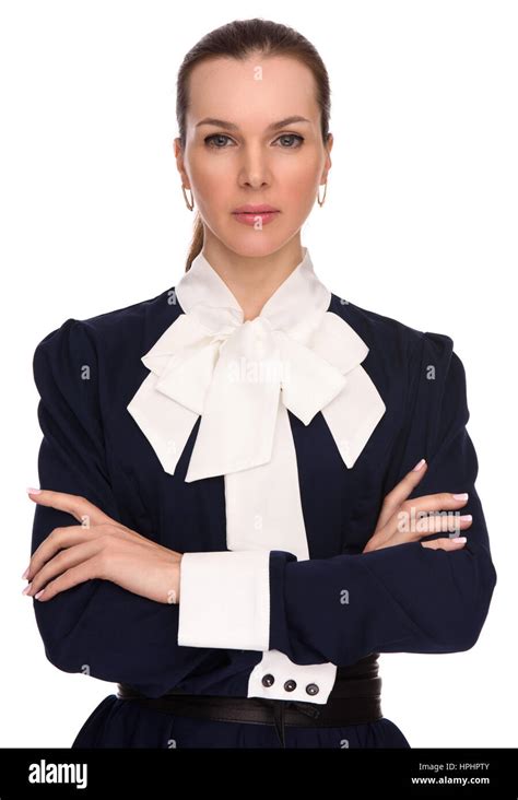 Beautiful Confident Business Woman Isolated On White Background Stock