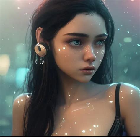 Sad Girl With Perfect Cristal Clear Tears Close Up
