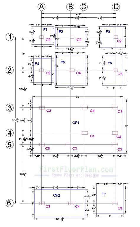 6 Storey Building 2D Designs In AutoCAD 2020 First Floor Plan House