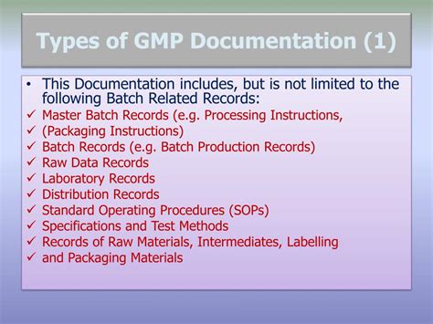 Ppt Management Of Gmp Documentation Powerpoint Presentation Free