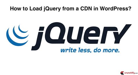How To Load Jquery From A Cdn In Wordpress • Crunchify