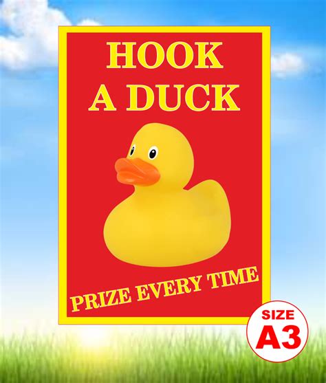A3 Hook A Duck Sign Bouncy Signs