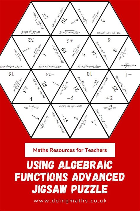 Using Algebraic Functions Advanced Jigsaw Puzzle Algebra Practice Order Of Operations