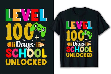 Level 100 Days School T Shirt Design Graphic By Smmahiramahi · Creative
