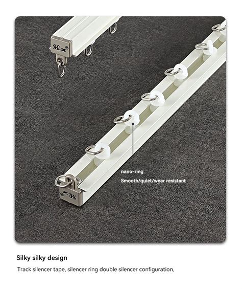Wall Recessed Curved Curtain Rail Metal Pulley Bendable Bay Window