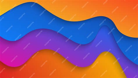 Premium Vector Abstract Modern Gradient Colorful Waves Shape Background Design