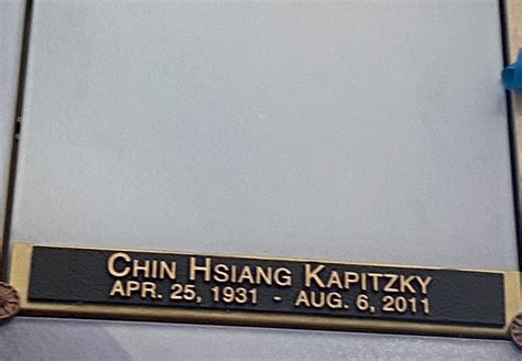 Chin Hsiang Ho Kapitzky 1931 2011 Find A Grave Memorial