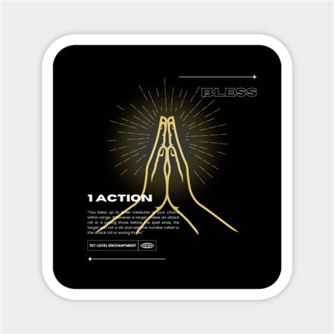Bless Dnd 5e Spells Tarot Card Dungeons And Dragons T Dnd T Magnet Teepublic