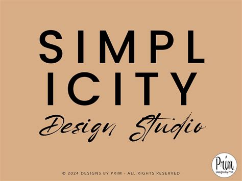Simplicity Collection Brand Logo Design Modern Premade Logo Design Designs By Prim