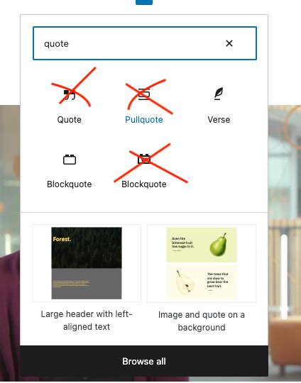 Hide The Default Quote Pullquote And Legacy VF Blockquote Blocks