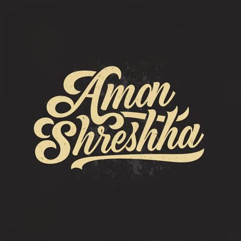 Logo Design For Aman Shrestha Dynamic Typography For Entertainment Industry Representation Ai