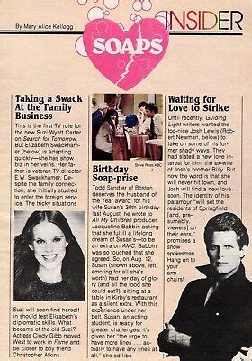 1983 Tv Article Robert Newman Is Josh Lewis On The Guiding Light Soap
