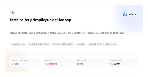 Guía De Instalación Y Despliegue De Hadoop Labex