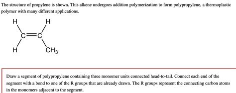 Solved The Structure Of Propylene Is Shown This Alkene