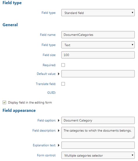 Allowing Users To Categorize Documents On The Form Tab Kentico