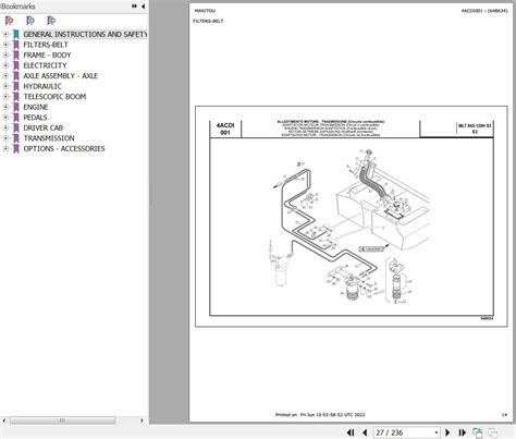 Manitou Telehandler Mlt H S E Parts Catalog