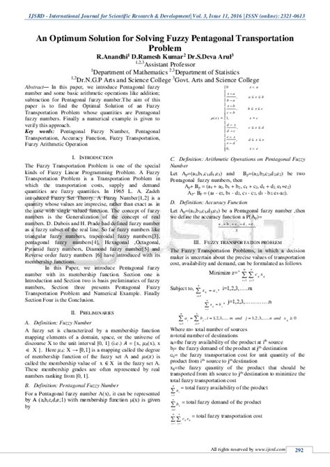 pdf an optimum solution for solving fuzzy pentagonal transportation