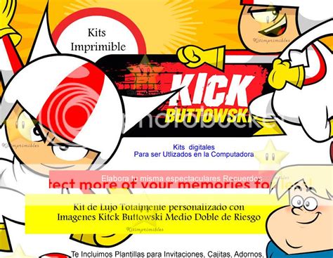 Kit Imprimible Doble De Riesgo Kick Buttowski Cumples Golosinas Candy