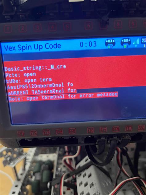 Anyone Know What This Error Message Means Programming Support Vex