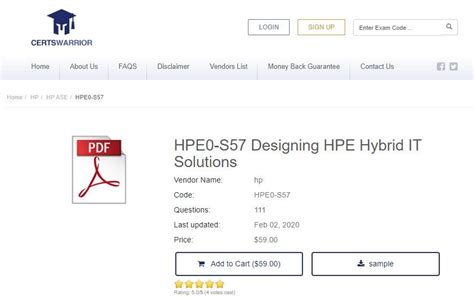 Certification And Learning Designing Hpe Hybrid It Solutions Hpe0 S57