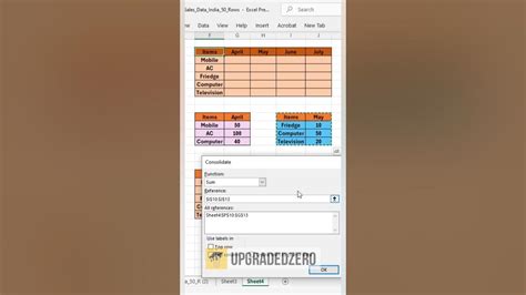 Consolidate Data In Excel Exceltraining Exceltutorial Youtube