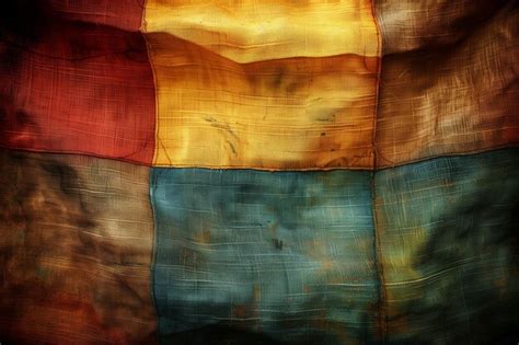 Colorful Patchwork Fabric Texture Premium Ai Generated Image
