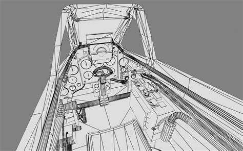 De Havilland Vampire Fb5 Cockpit 3d Model 20 Max 3ds Obj Dxf