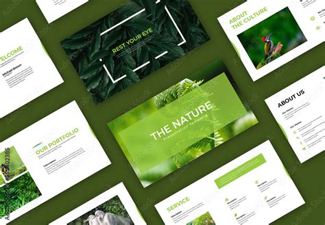 The Nature Presentation Stock Template Adobe Stock