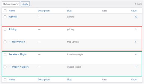 WordPress FAQ Plugin CMFAQ Adding Editing FAQ Categories