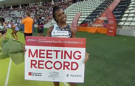 Video Shelly Ann Fraser Pryce Runs 1083secs In Second 100m Of The