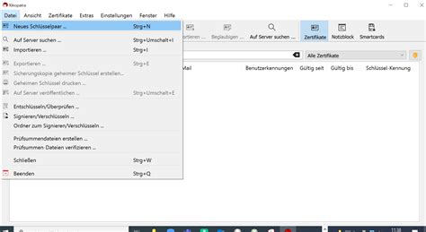 Openpgp Schlüsselpaar Mit Kleopatra Erzeugen Rrze Anleitungen