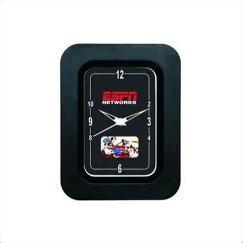 Black Rectangular Analog Plastic Wall Clock At Best Price In Ahmedabad