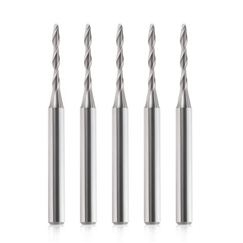 Hozly Ball Nose End Mill Cnc Router Bits 1 8 Shank 1 16 Cutting Dia For Cnc