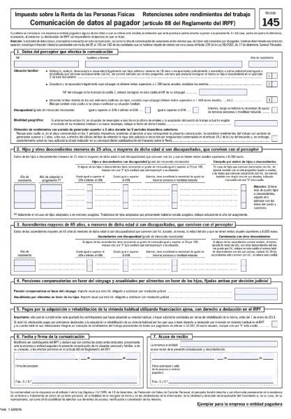 Modelo 145 Tu Guía Para Entender Las Retenciones En España