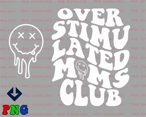 Moms Svg Files Overstimulated Moms Club Svg Files Etsy