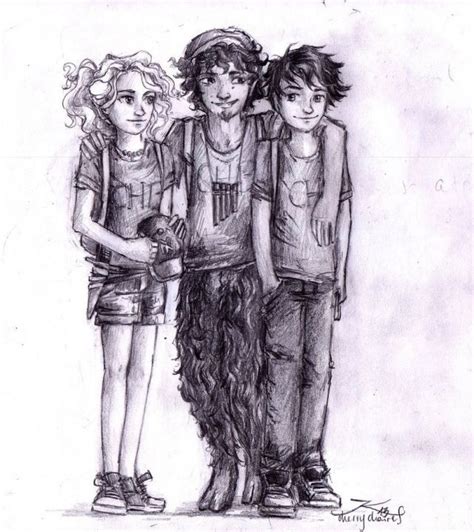 Percy Jackson Annabeth And Grover Drawings