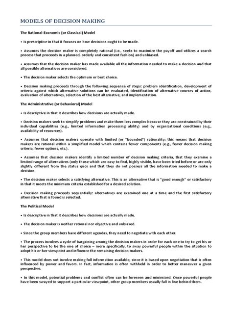 Decision Making Pdf Decision Making Swot Analysis